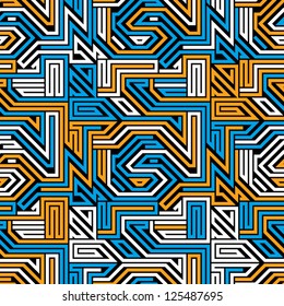 Abstract Circuit Board Seamless Pattern Geometric Stock Vector (Royalty ...