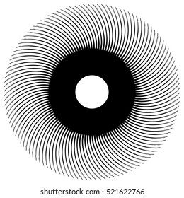 Abstract Circular Element Radial Lines Shape Stock Vector (Royalty Free ...
