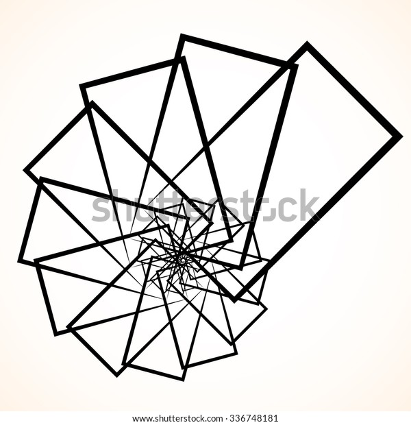 Abstract Circular Element Spinning Swirling Forms Stock Vector (Royalty ...