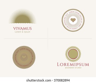 Abstract Circular Icon Template Set Graphics Stock Vector (Royalty Free ...