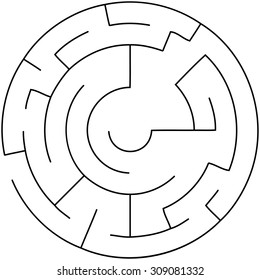 Abstract Circular Maze Stock Vector (Royalty Free) 309081332 | Shutterstock