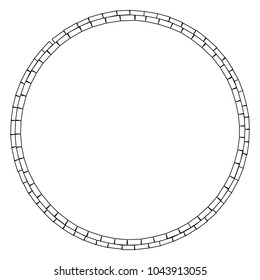 Abstract Circular Stonework Stonewall Element Circle Stock Vector ...