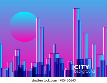 Abstract City Gradient Digital Art Vector Stock Vector (Royalty Free ...