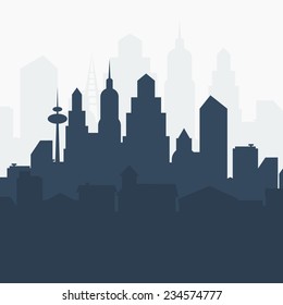 Abstract City Landscape Vector Illustration Stock Vector (Royalty Free ...