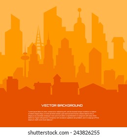 Abstract City Landscape Vector Illustration Stock Vector (Royalty Free ...