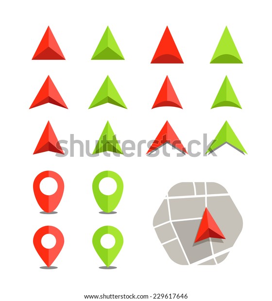Abstract City Map Symbols Collection Design Stock Vector (Royalty Free ...