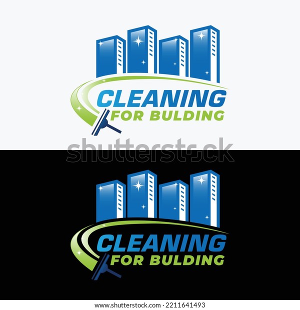 Abstract Cleaning Bulding Logo Design Template Stock Vector (Royalty ...