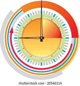 Abstract Clock Illustration Stock Vector (Royalty Free) 20546114 ...