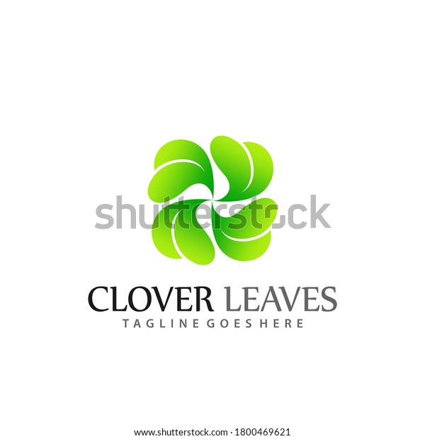 Abstract Clover Leaves Logos Design Vector Stock Vector (Royalty Free ...