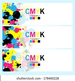 Abstract Cmyk Banners Set Stock Vector (Royalty Free) 178400228 ...