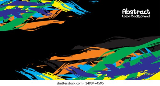 Abstract Color Black Background Vectors Stock Stock Vector (Royalty ...