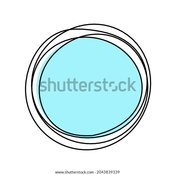 Abstract Color Circle Line Drawing On Stock Vector (Royalty Free ...
