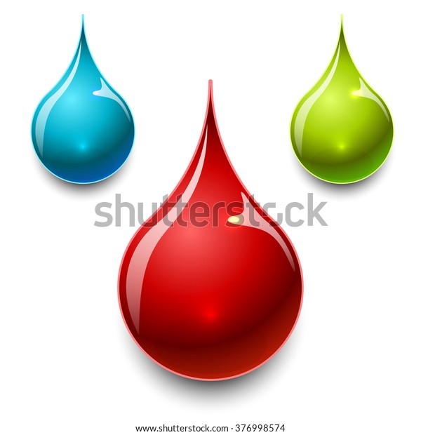 Abstract Color Drop Isolated On White Stock Vector (Royalty Free) 376998574