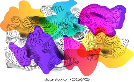 43 Abstract colorful liquify. optical illusion background vector design ...