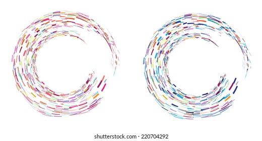Abstract Color Round Wave Design Element Stock Vector (Royalty Free ...