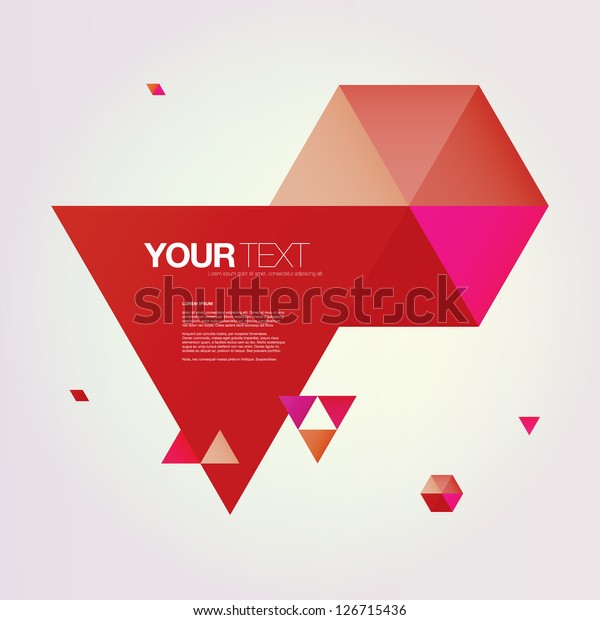 Abstract Color Triangles Text Box Design Stock Vector (Royalty Free ...