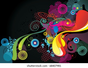 Abstract Color Vector Illustration Stock Vector (Royalty Free) 68407981 ...