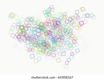 Abstract Colored Ellipse Square Box Shape Stock Vector (Royalty Free ...
