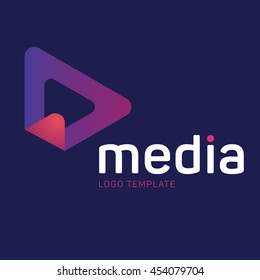 Abstract Colored Play Logo Stock Vector (Royalty Free) 454079704 ...