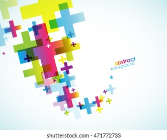 Abstract Colored Wallpaper Plus Signs Stock Vector (Royalty Free) 468468170
