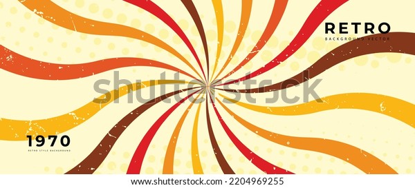 Abstract Colorful 70s Background Vector Vintage Stock Vector (Royalty ...