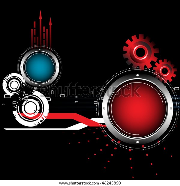 Abstract Colorful Background Red Gears Colored Stock Vector (Royalty ...
