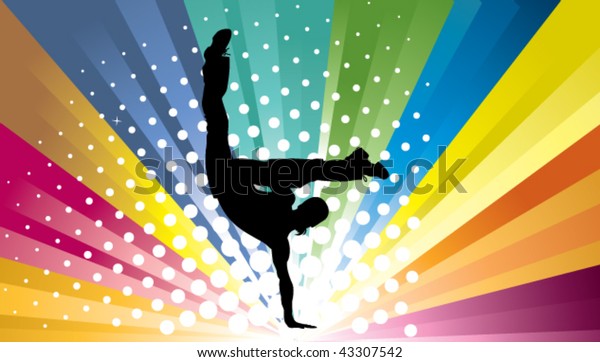 Abstract Colorful Background Street Dance Stock Vector (Royalty Free ...