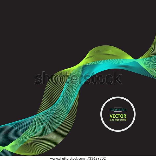 Abstract Colorful Background Wave Cyan Stock Vector (Royalty Free ...