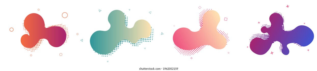 Abstract Colorful Blobs Set Isolated Abstract Stock Vector (Royalty ...
