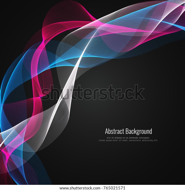 Abstract Colorful Bright Wave Background Stock Vector (Royalty Free ...