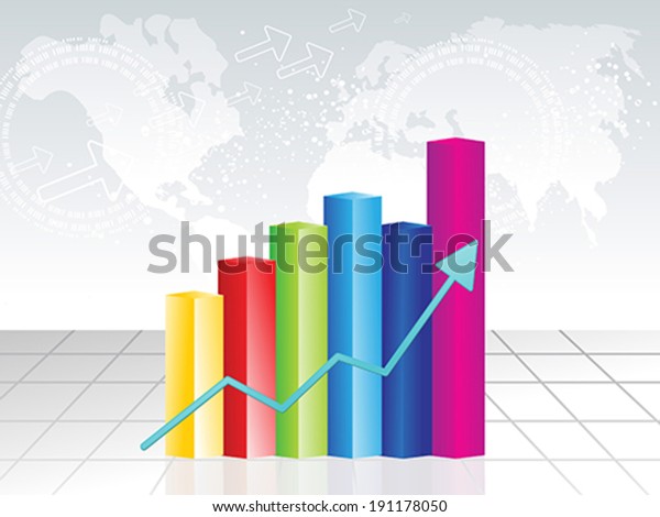 Abstract Colorful Business Chart Background Vector Stock Vector ...