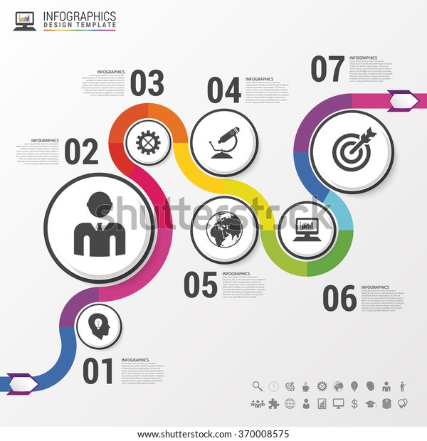 Abstract Colorful Business Path Timeline Infographic Stock Vector ...