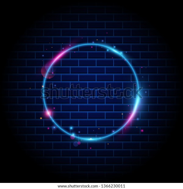 Abstract Colorful Circle Light Frame Vector Stock Vector (Royalty Free ...