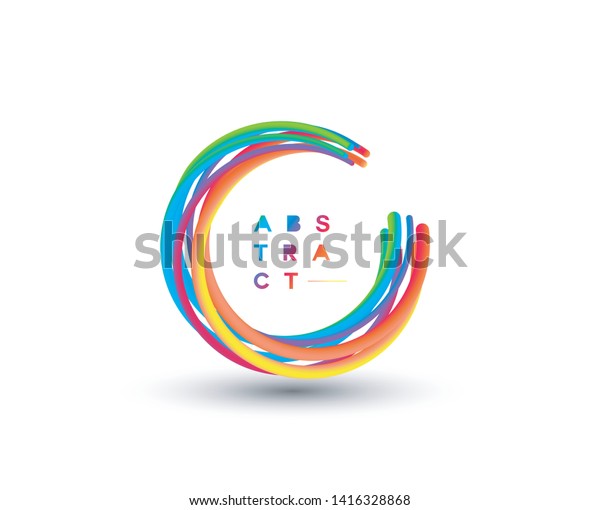 Abstract Colorful Circle Line Background Vector Stock Vector (Royalty ...