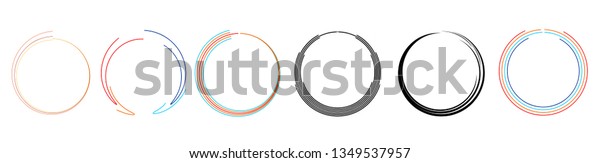 Abstract Colorful Circle Line Backgroundvector Design Stock Vector ...
