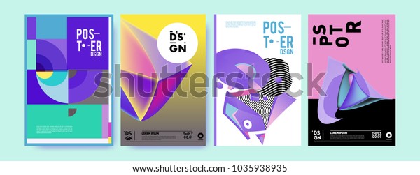 Abstract Colorful Collage Poster Design Template Stock Vector (Royalty ...