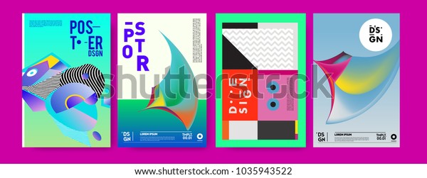 Abstract Colorful Collage Poster Design Template Stock Vector (Royalty ...