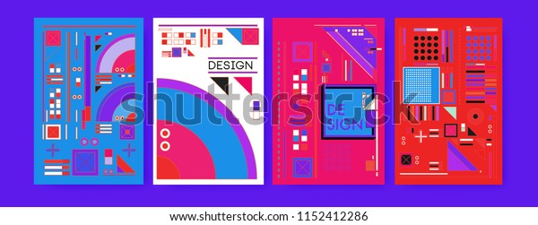 Abstract Colorful Collage Poster Design Template Stock Vector (Royalty ...