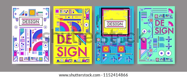 Abstract Colorful Collage Poster Design Template Stock Vector (Royalty ...
