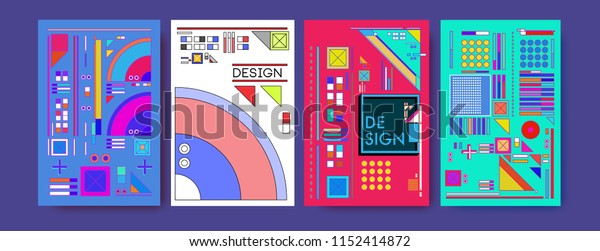 Abstract Colorful Collage Poster Design Template Stock Vector (Royalty ...
