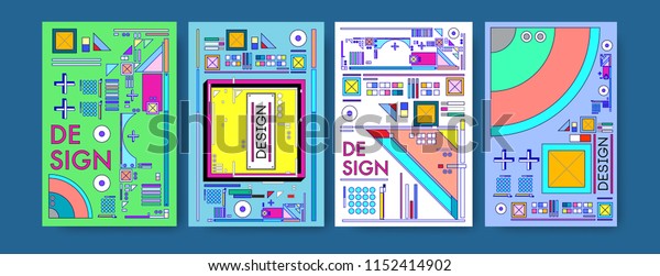 Abstract Colorful Collage Poster Design Template Stock Vector (Royalty ...