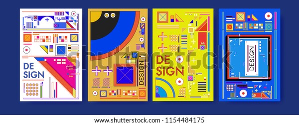 Abstract Colorful Collage Poster Design Template Stock Vector (Royalty ...