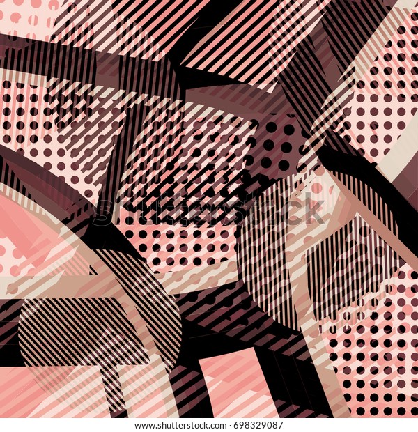 Abstract Colorful Disco Background Created Stripes Stok Vektör ...
