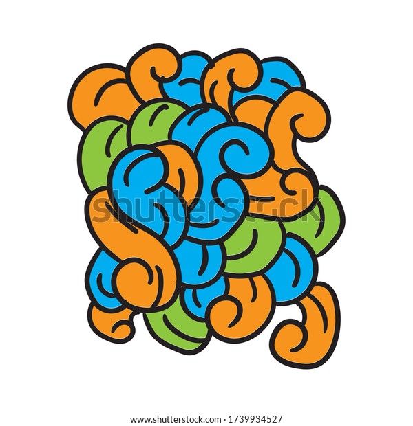 Abstract Colorful Doodle Art Background Design Stock Vector (Royalty ...