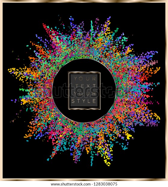 Abstract Colorful Dotted Lines Design Element Stock Vector (Royalty ...