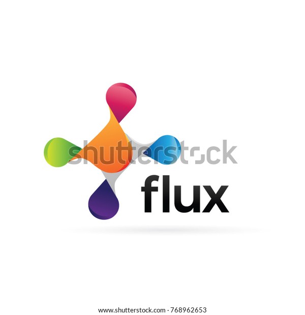 Abstract Colorful Flexible Shape Logo Symbol Stock Vector (Royalty Free ...
