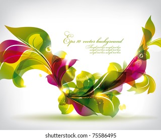 Abstract Colorful Flovers Vector Background Stock Vector (Royalty Free ...