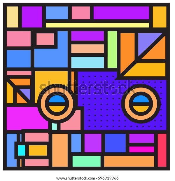 Abstract Colorful Geometric Background Design Template Stock Vector ...