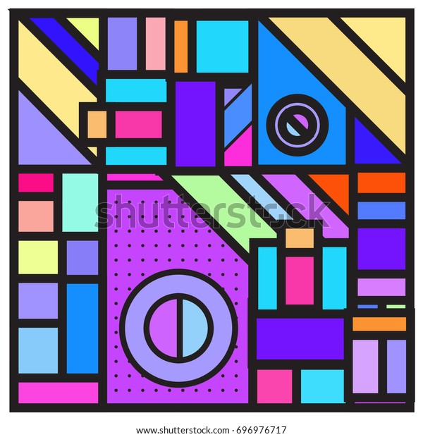Abstract Colorful Geometric Background Design Template Stock Vector ...