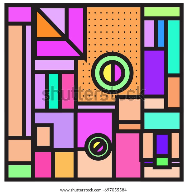Abstract Colorful Geometric Background Design Template Stock Vector ...